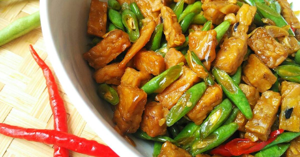 Resep tumis tempe daun buncis rumahan enak dan mudah - Cookpad