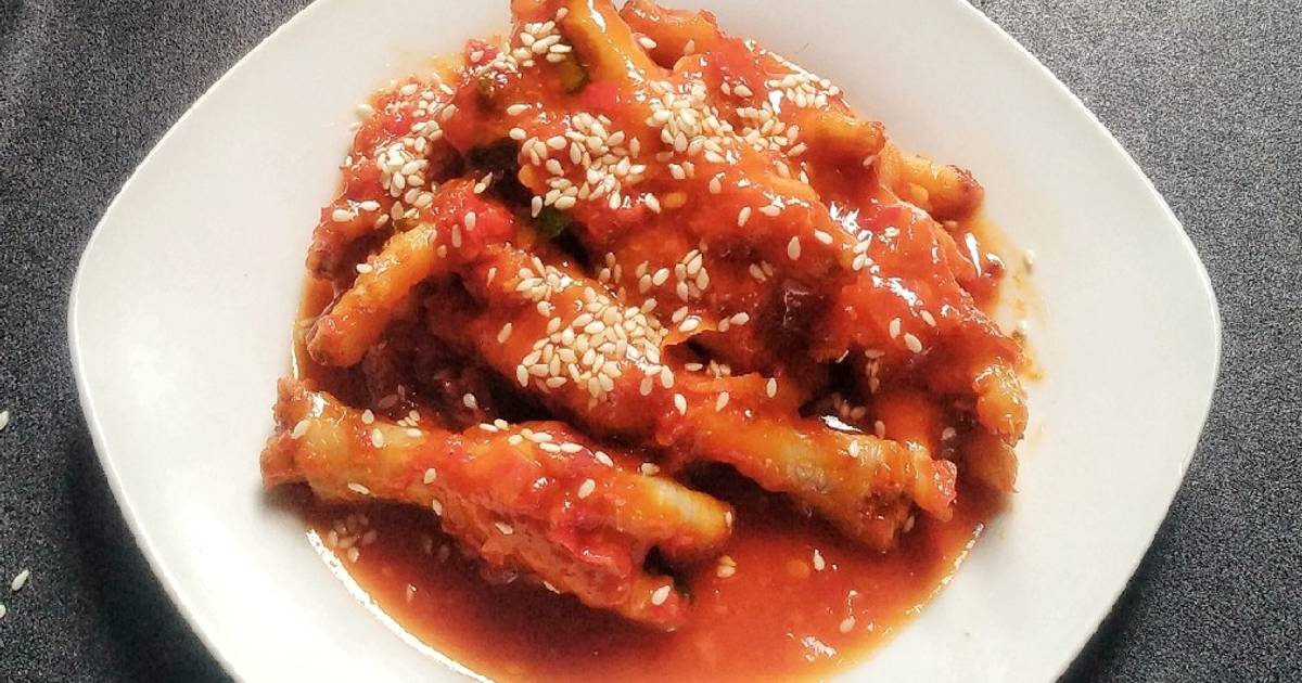Resep Maeun dakbal a.k.a ceker pedas ala Korea oleh Neti Yuliasari ...