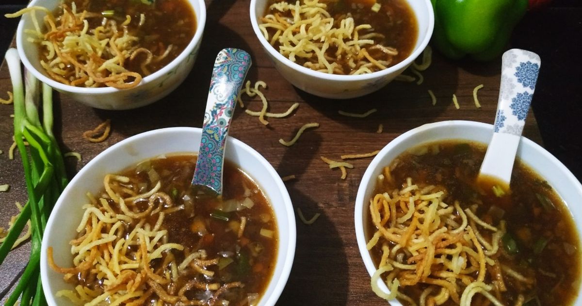 Bhumika Parmar દ્વારા રેસીપી વેજ મનચાઉ સુપ(Vegetables Munchow Soup ...