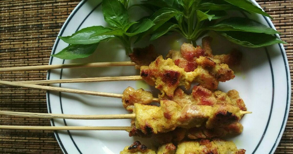 Resep Sate Ayam Bumbu Kuning oleh amy - Cookpad