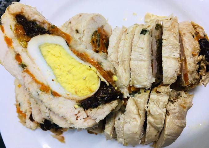 Arrollado de pollo Receta de Daniela Burgos- Cookpad