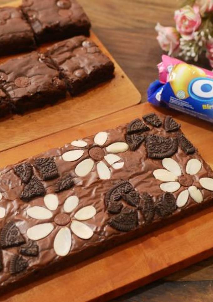 Resep Brownies Panggang Kopi Shiny Crust /fudgy brownies shiny crust ...