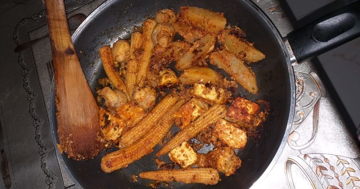 Paneer Baby Corn Tandoori Fry Recipe by Ritika Chandiramani - Cookpad