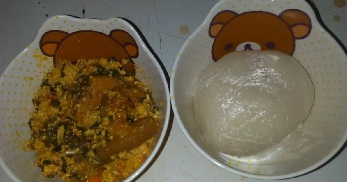 Egusi Soup And Akpu Recipe By Adenike Yusuf Sunday Cookpad
