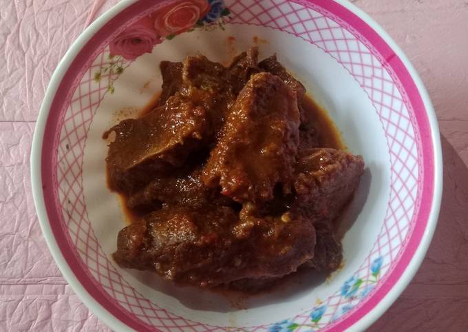 Resep Rendang sapi bumbu racik oleh Sari Oktavia - Cookpad