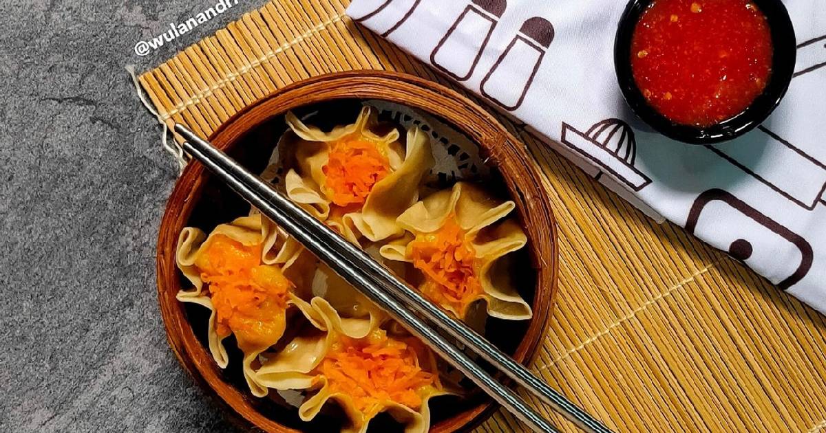 Resep Dimsum Ayam Udang Wortel oleh wulanandri - Cookpad