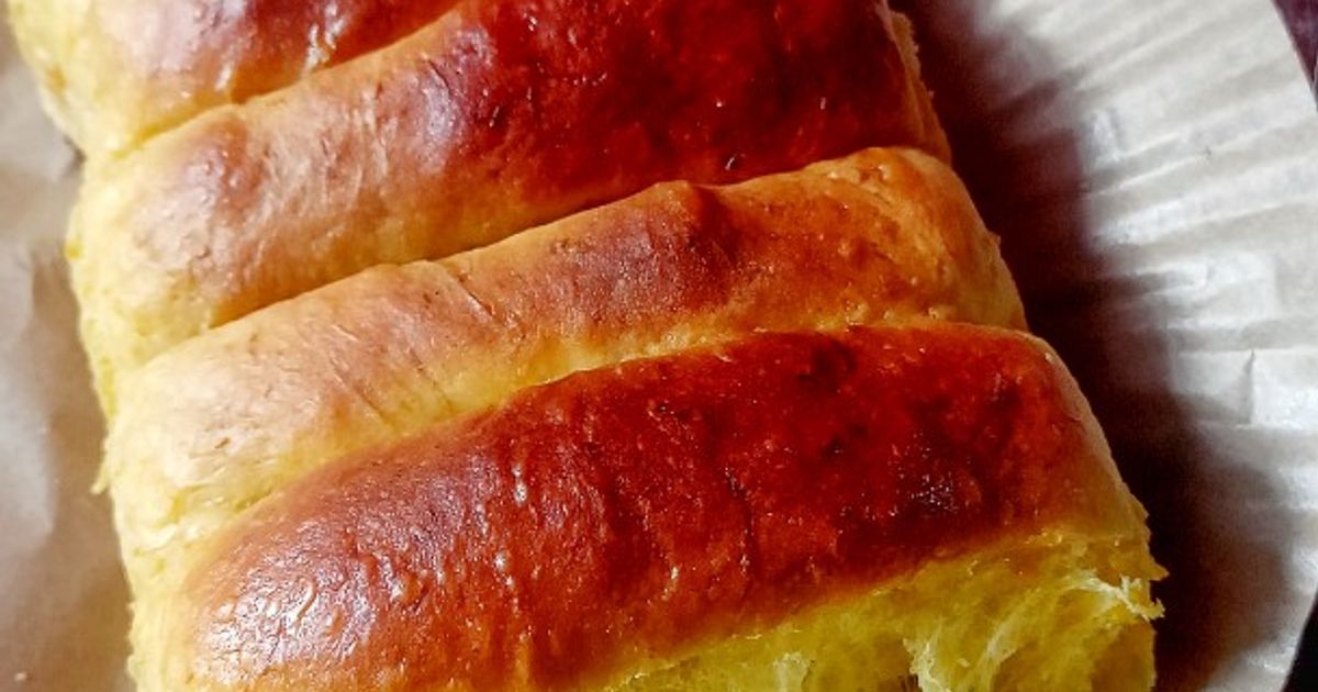 Resep Pumpkin Bread (Roti Sisir Labu Kuning) oleh Via Vie (Dapur Bunda ...