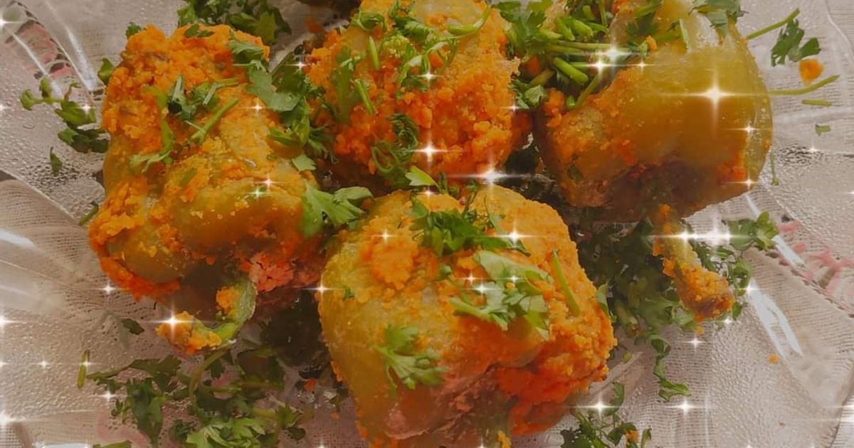 Stuffed Shimla Mirch Or Stuffed Capsicum 😋 Recipe by Anoli Vinchhi ...