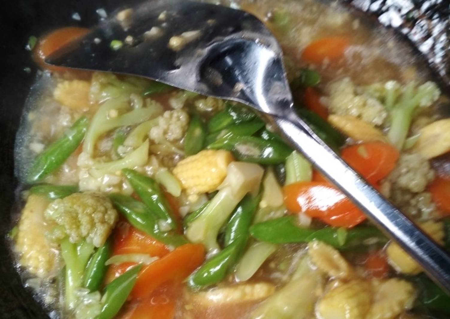 Resep Cah Sayuran (Buncis Bunga kol Wortel Baby Corn) oleh Khairiah - Cookpad