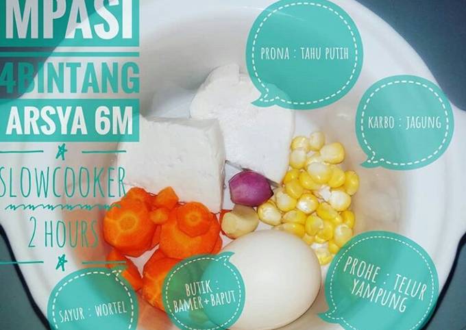 Resep Mpasi 4* (6 bulan) slowcooker oleh Navida Ulla - Cookpad