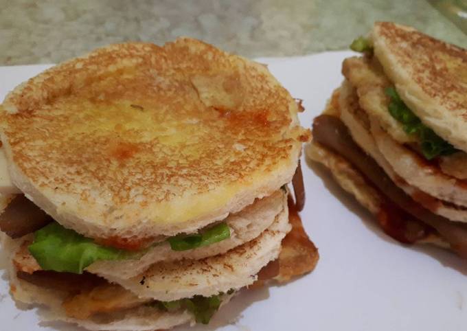 Resep Burger Roti Tawar Enakkk oleh Kia - Cookpad