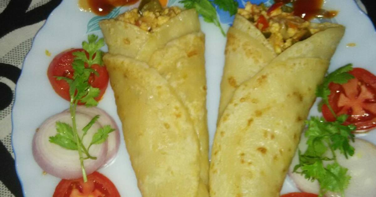 Paneer chilli roll Recipe by Kiran Devi - Cookpad
