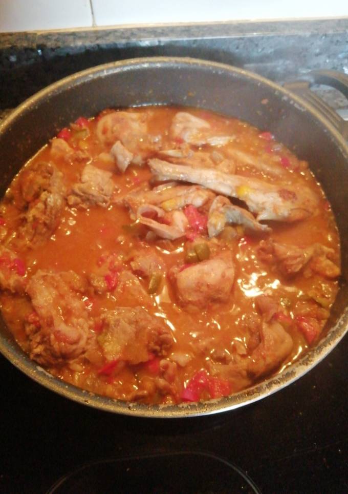 Conejo con samfaina Receta de Raspa- Cookpad