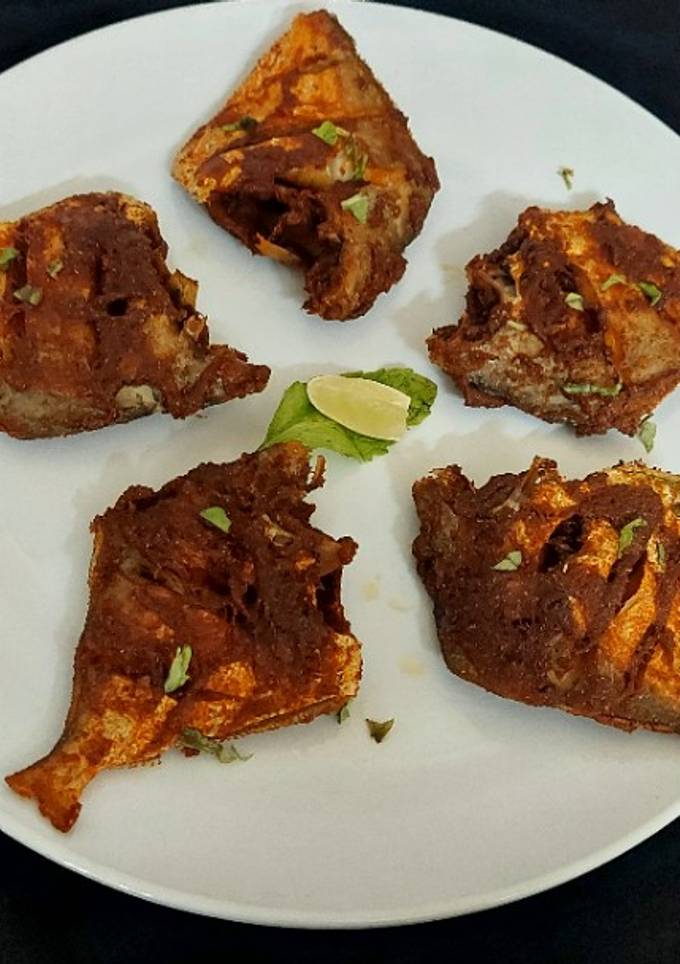Pomfret Fish Fry Recipe by Crazy Cookie - Cookpad