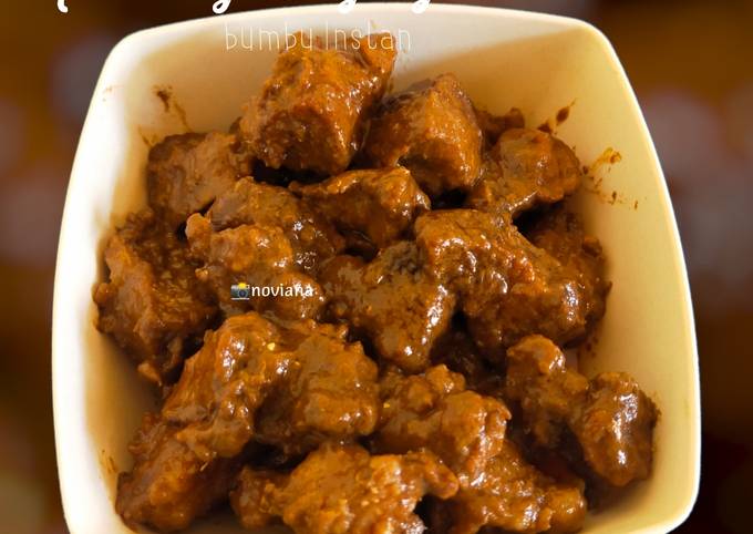 Resep Rendang Daging bumbu instan oleh Noviana Sari - Cookpad
