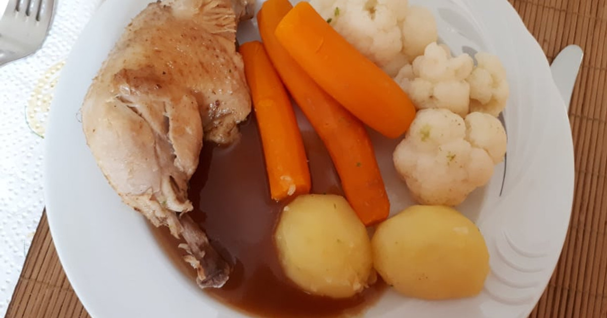 Sült Csirkecomb Párolt Zöldségekkel, Barna Mártással | Fülöp Rozália ...