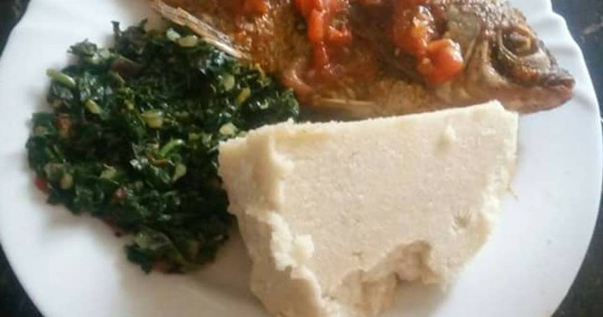 Ugali with Fish and Sukuma wiki Recipe by Morine Achieng - Cookpad