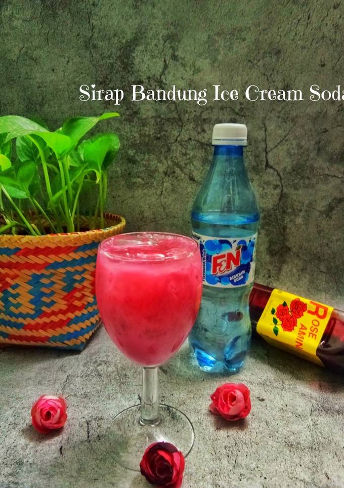 Resipi Sirap Bandung Ice Cream Soda oleh Jemilah Tukimin - Cookpad