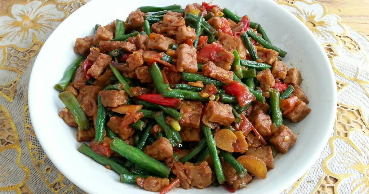 Resep Tumis Tempe & Kacang Panjang oleh Chinantalya Ivada - Cookpad