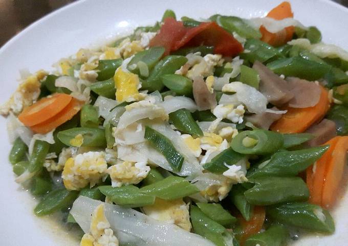 Resep Tumis buncis orek telor oleh La Rosē Cuisinë - Cookpad