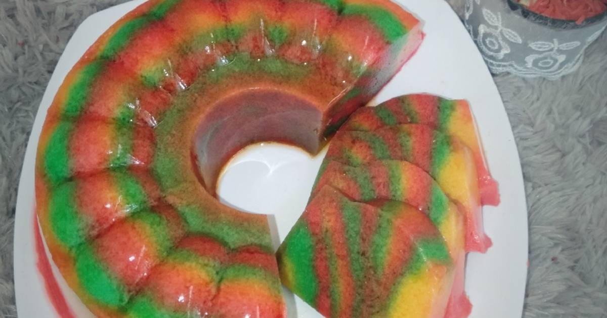 Resep Puding Roti Rainbow oleh Bunda Kece - Cookpad