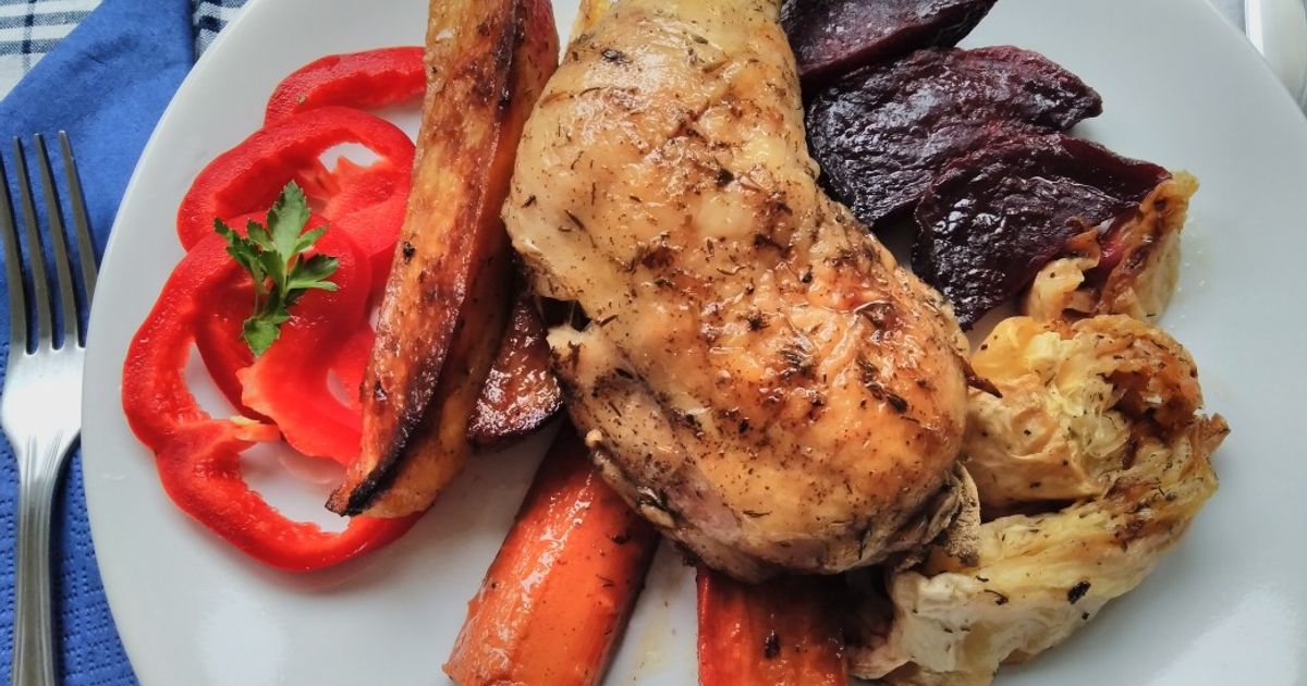 Zöldségekkel Sült Csirkecomb | Péter Rozália receptje - Cookpad receptek