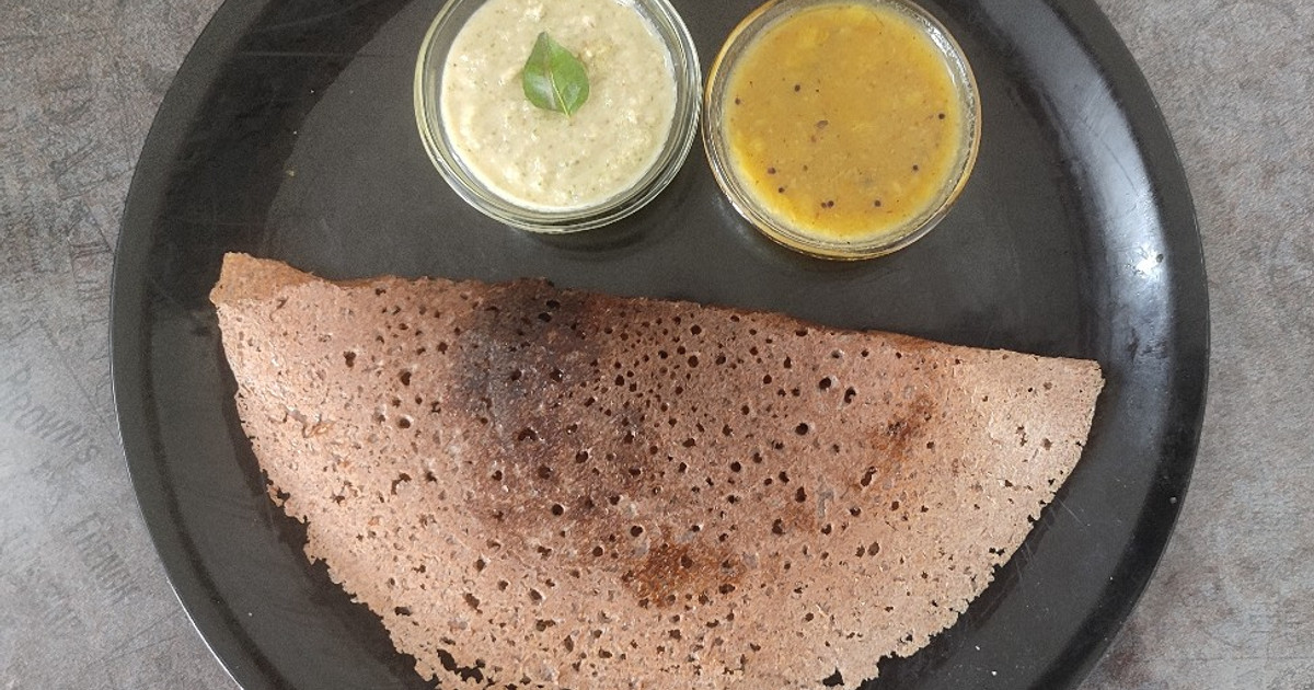 Ragi Flour Dosa (Fermented)/No Rice Recipe by Tasty Veg Cooking - Cookpad