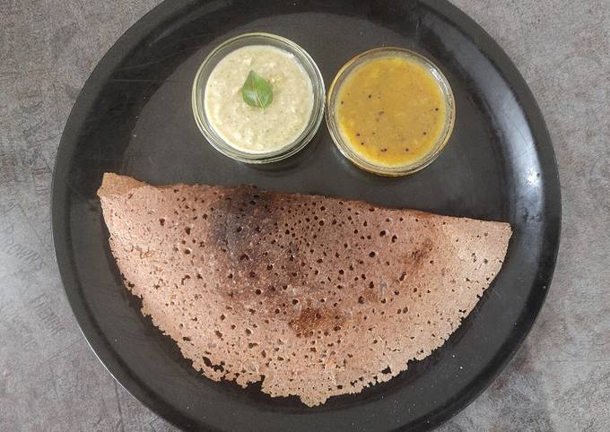 Ragi flour dosa (fermented)/No rice Recipe by Tasty Veg Cooking - Cookpad