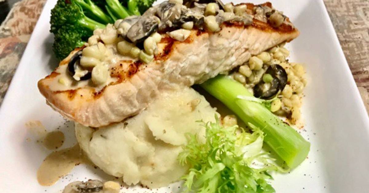 13 easy and tasty salmon with mash potato and vegetables recipes by ...