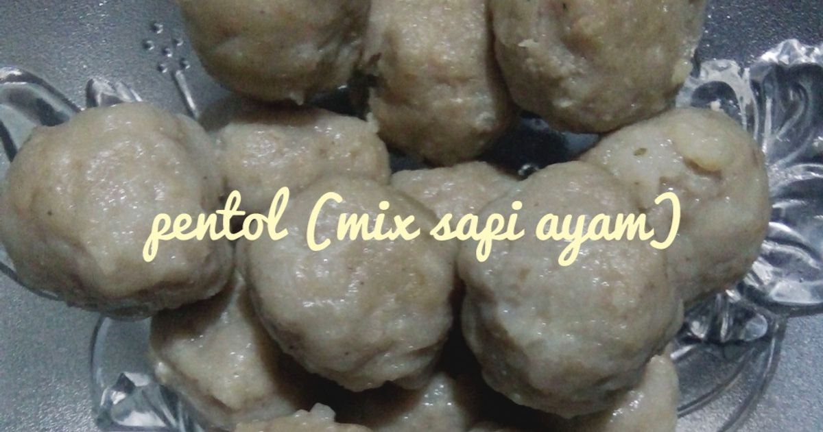 Resep 22. Pentol Halus (Mix Sapi & Ayam) oleh Dee Adee - Cookpad
