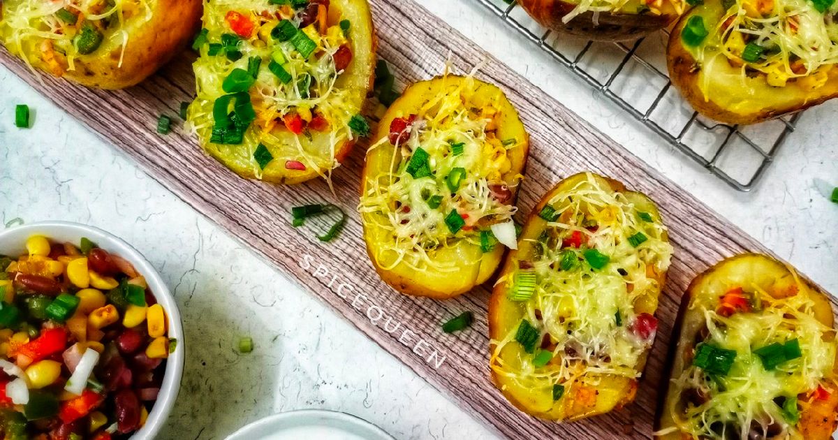 Mexican Potato Boats Recipe by spicequeen - Cookpad