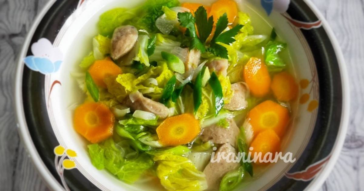 669 resep sop sawi bakso wortel enak dan mudah - Cookpad