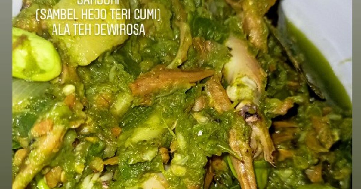 Resep Samjori (Sambel Hejo Teri Cumi) oleh Teh Dewirosa - Cookpad