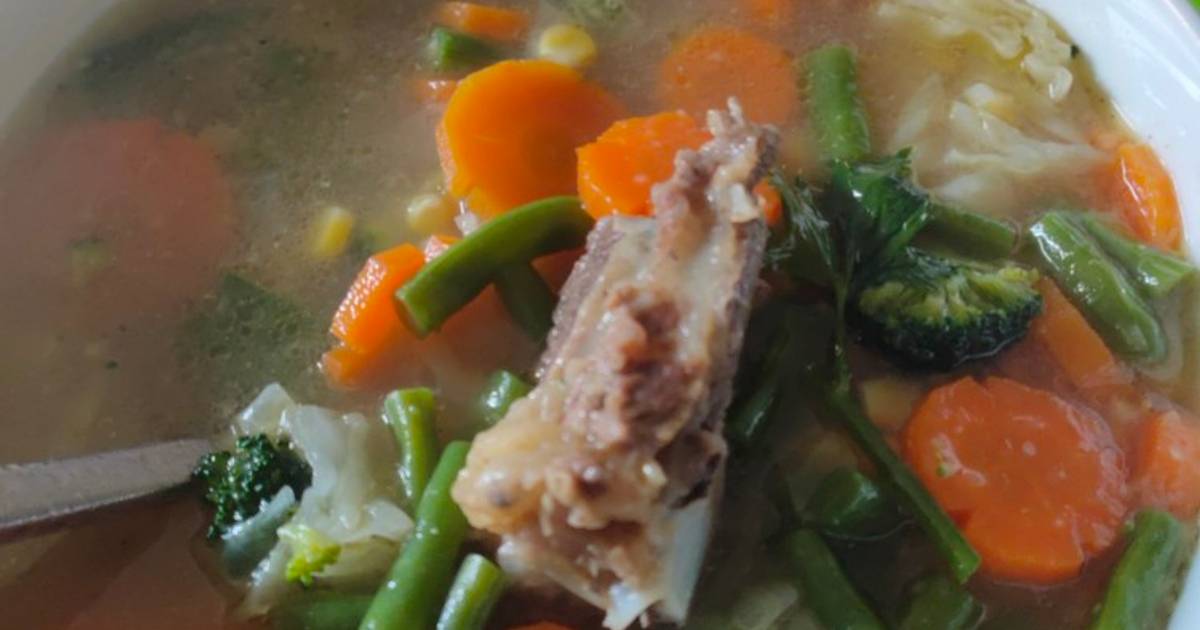 156 resep sup sayur kaldu daging enak dan mudah - Cookpad