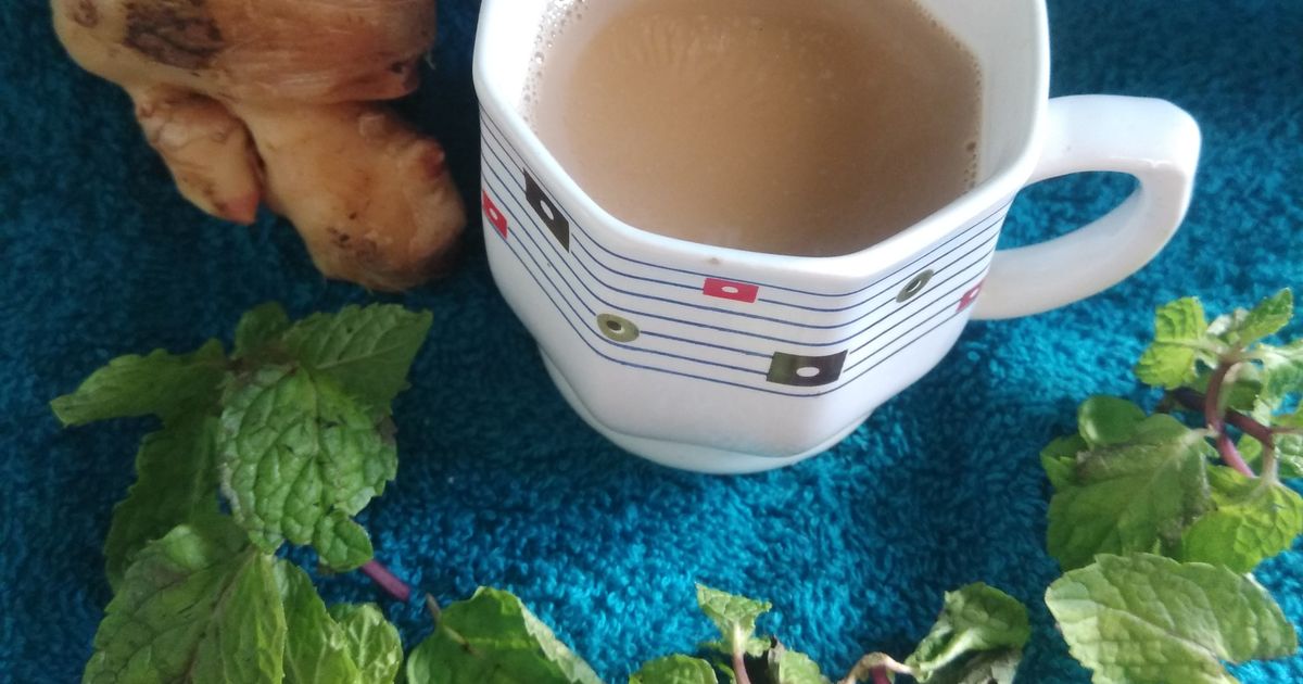 Jigisha Modi દ્વારા રેસીપી આદુ ફુદીના વાળી ચા (Ginger Pudina Tea Recipe ...
