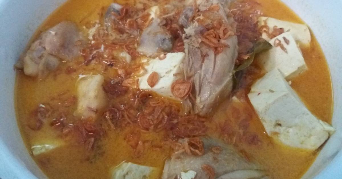 Resep Lontong Kare ayam tahu oleh mama zizi - Cookpad