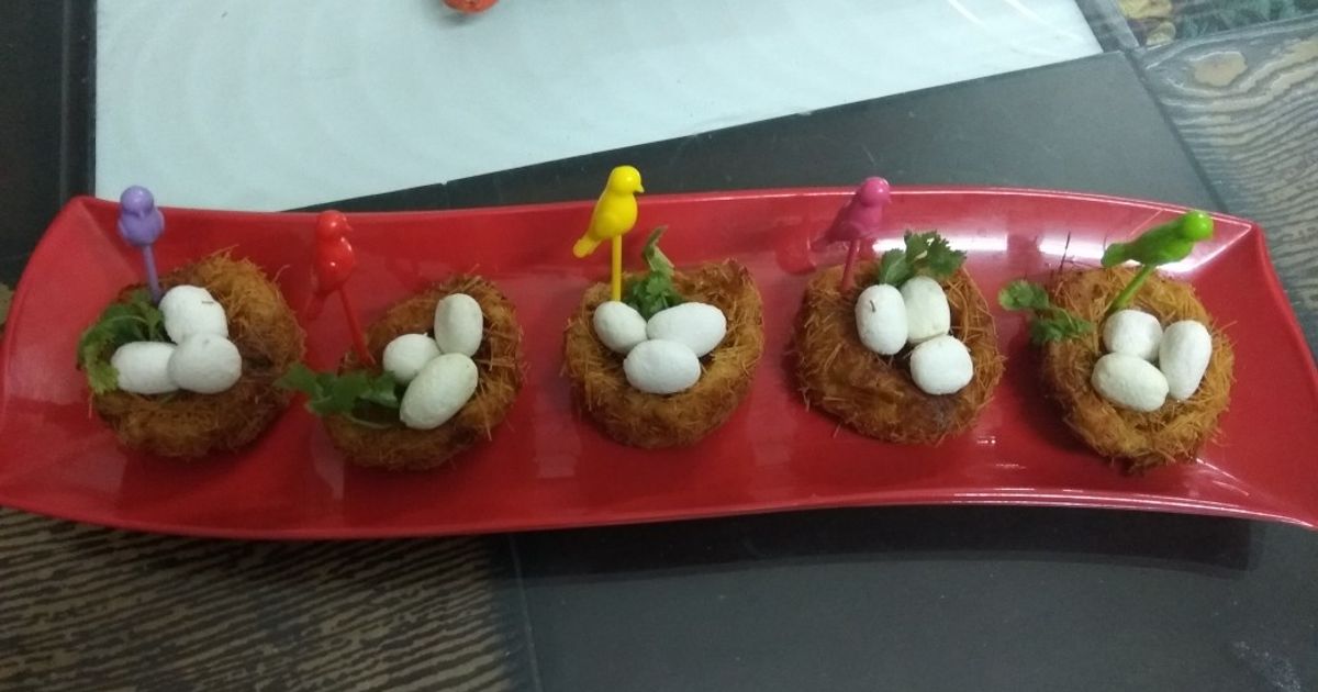 Peri Peri Flavour Bird Nest Recipe by Shalini Agarwal - Cookpad