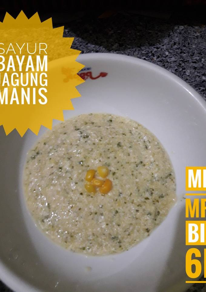 Resep Sayur bayam jagung manis Menu MPASI 6M+ oleh Dapur Senja - Cookpad