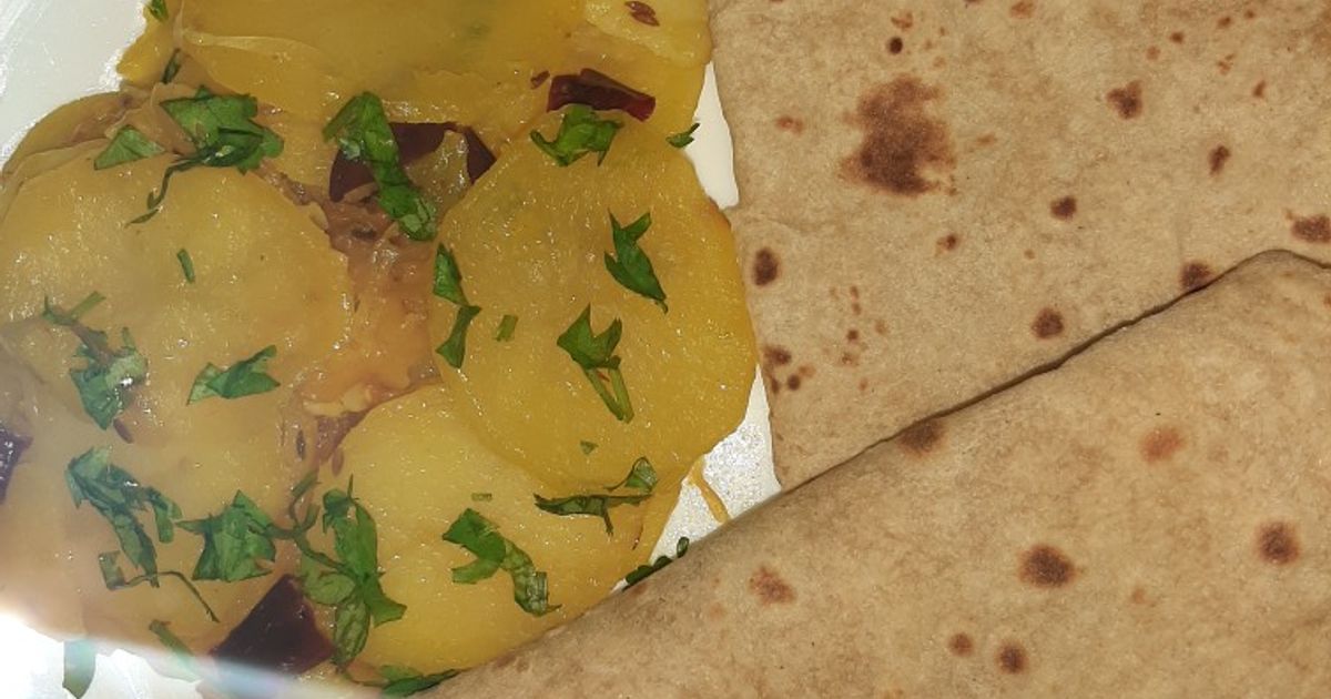 Quick Potato Veggie With Chapati 😊(Katli With Roti) #Mycookbook Recipe ...