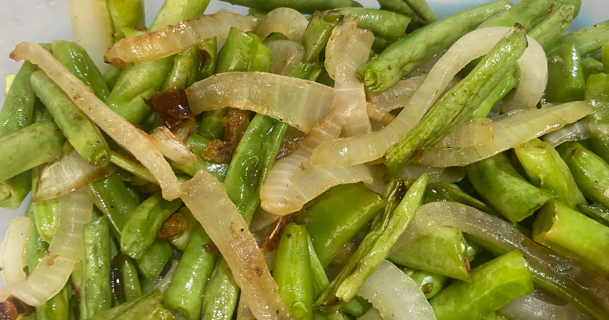 Ejotes Con Cebolla Receta de Bery Bermúdez- Cookpad