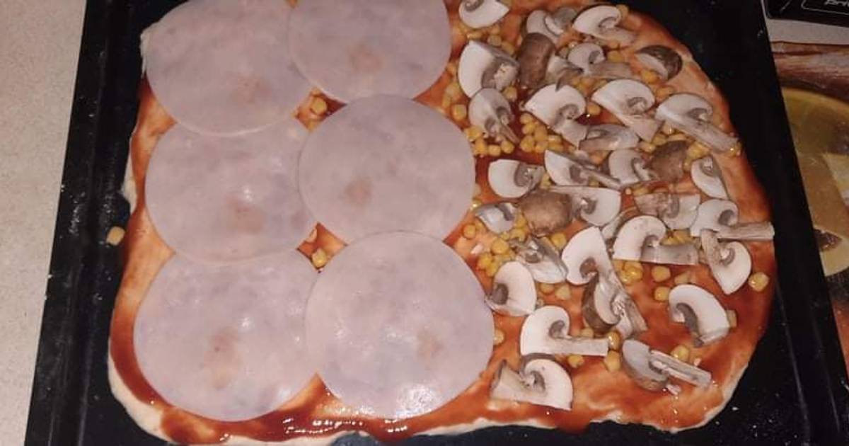 SONKA-GOMBA-KUKORICÁS PIZZA | Nikolett receptje - Cookpad receptek