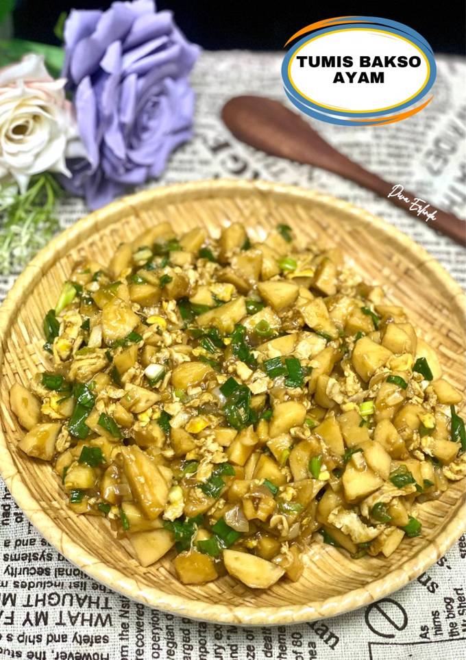 Resep Tumis Bakso Ayam (isian Risol) oleh Agustina Erlinda - Cookpad