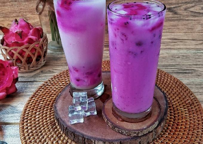 Resep Es PINK Buah Naga oleh MomsQueenKitchen - Cookpad