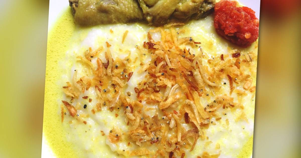 Resep Bubur kuah kari ayam oleh ErwinA - Cookpad