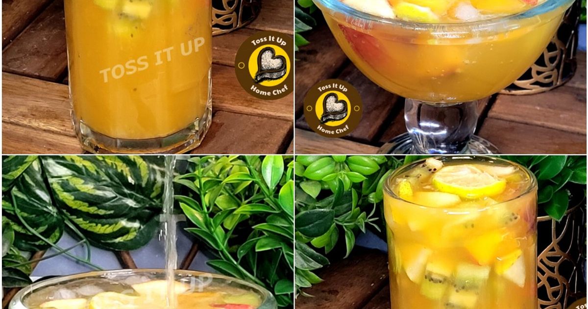 Spanish Virgin Fruit Sangria Mocktail Non Alcoholic Recipe by Rumana ...