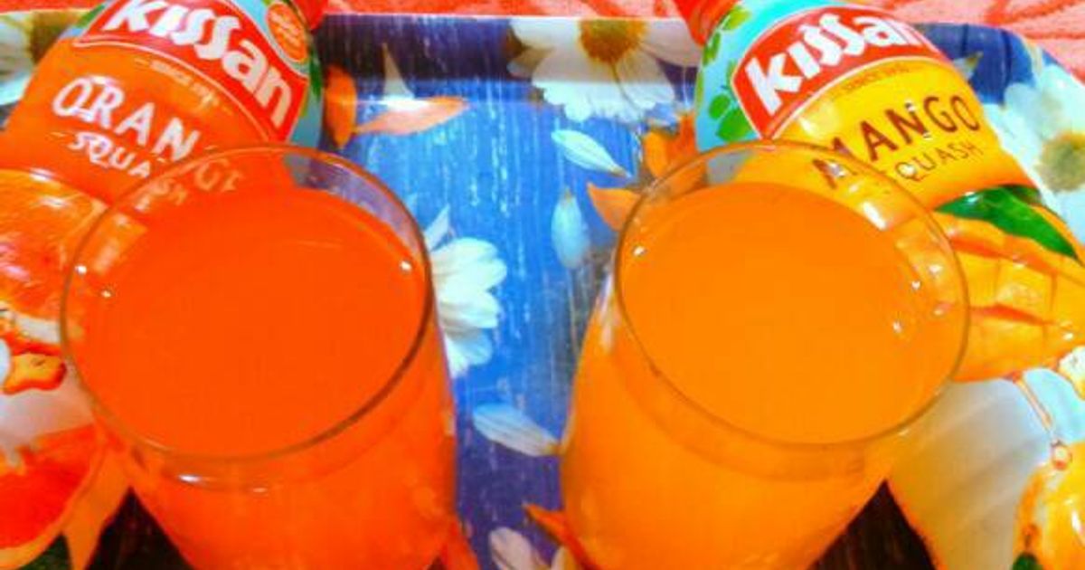 Orange & Mango Squash Recipe by Kaur Jass - Cookpad