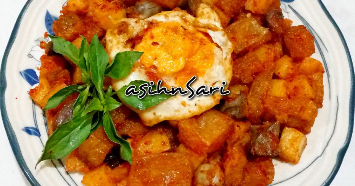 Resep Balado Kentang Krecek Telur Ceplok (Tanpa Msg) oleh Asih ...