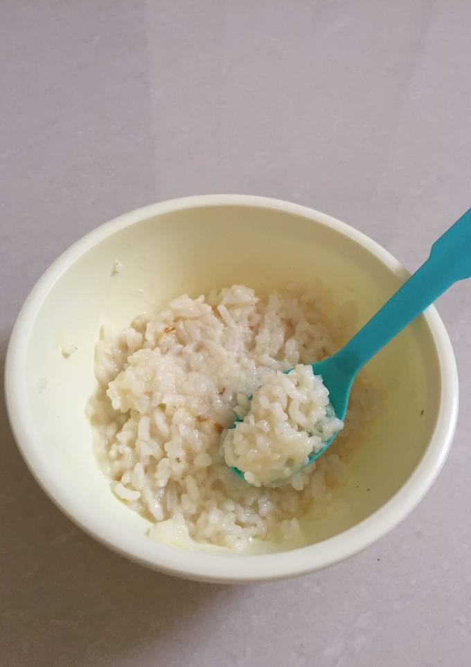 Resep MPASI 1+ (nasi susu kaldu sapi) oleh Elisabeth Desy - Cookpad