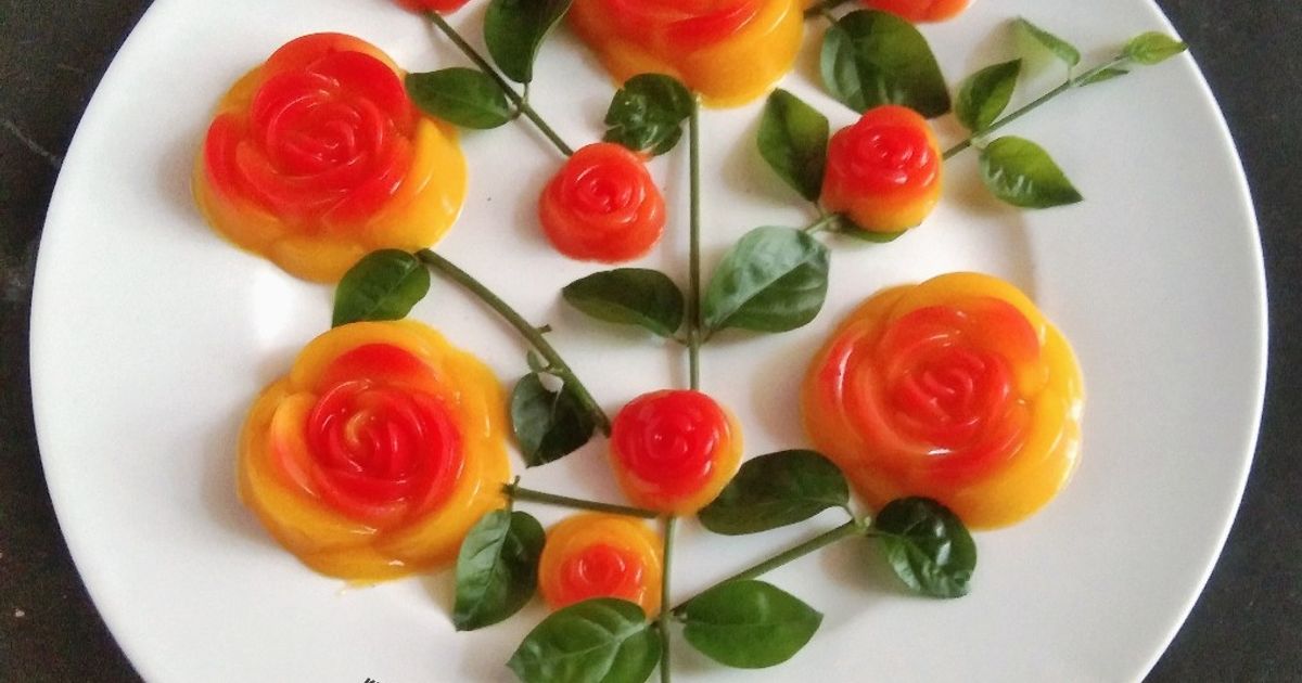 Resep Puding Waluh Mawar oleh Ma2 Khansa A.N - Cookpad