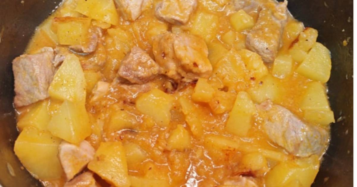 Guiso de tacos de cerdo con patatas Receta de MarinaCP- Cookpad